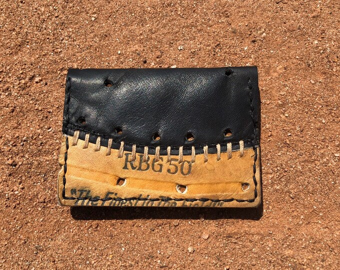 Reclaimed Leather Baseball Glove Wallet - Etsy