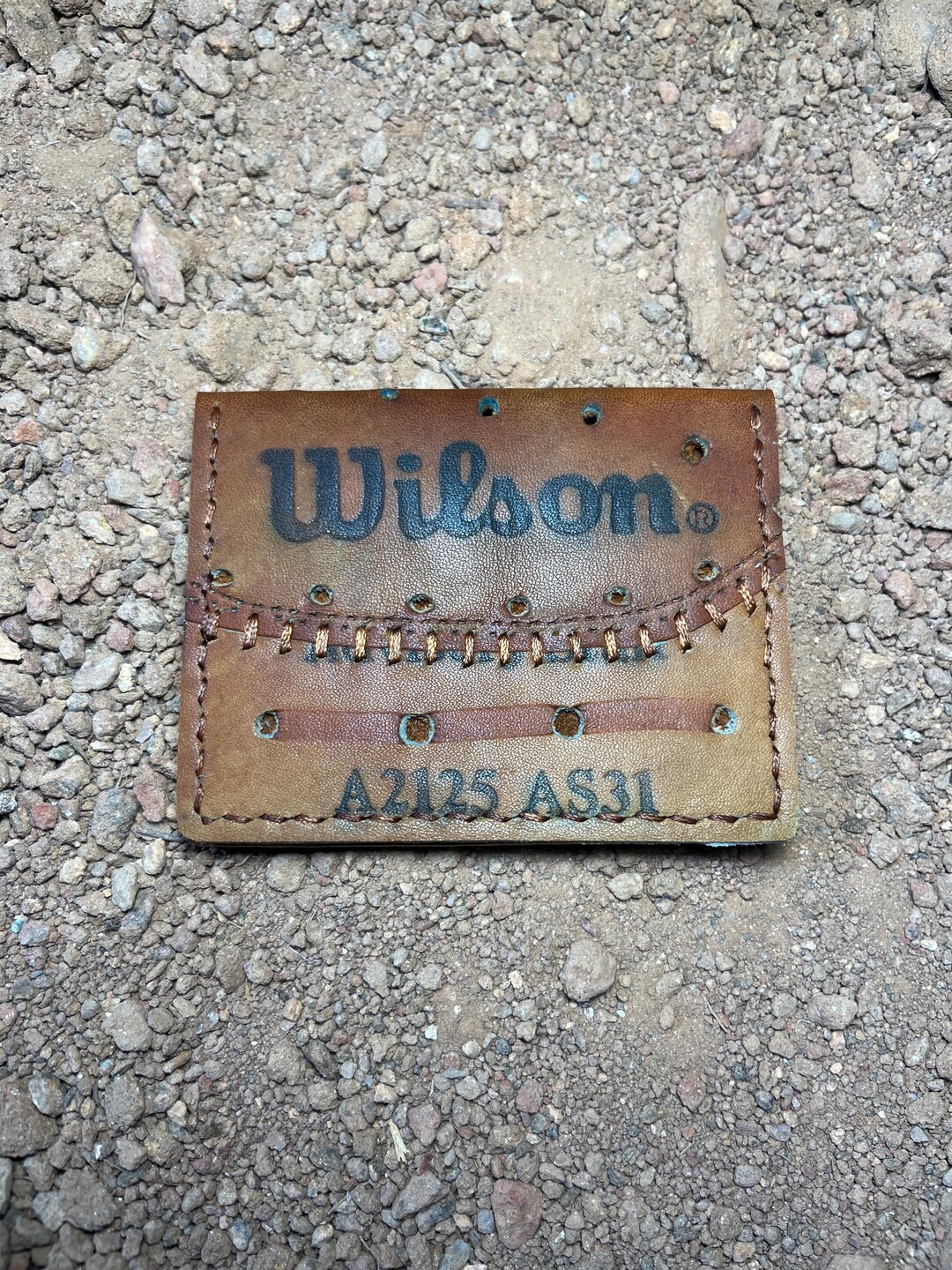 Wilson Reclaimed Leather Baseball Glove Wallet - Etsy