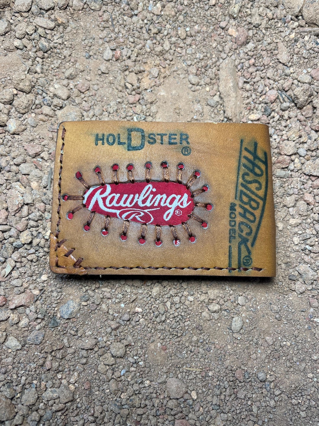 Reclaimed Leather Baseball Glove Bifold Wallet - Etsy
