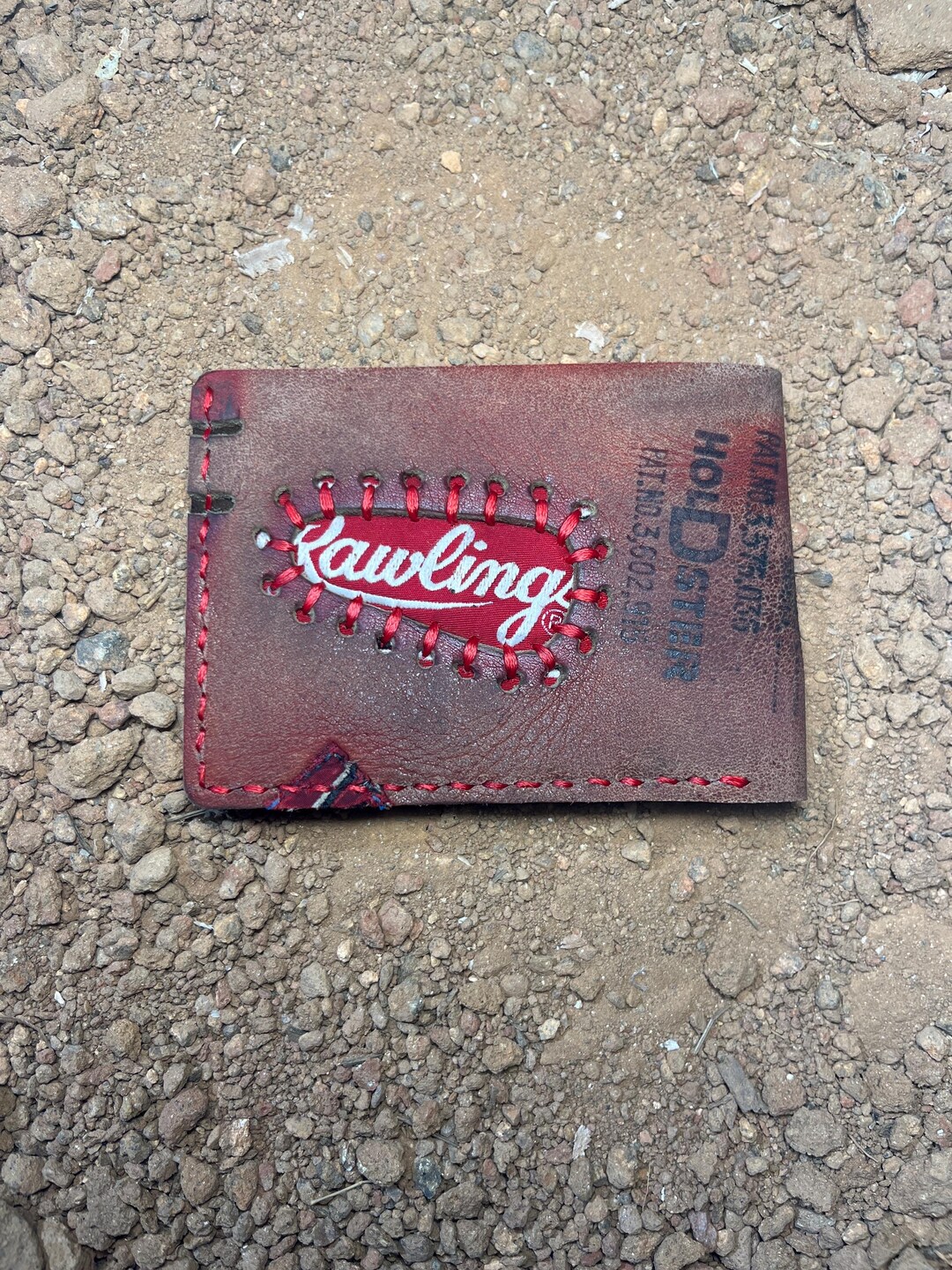 Reclaimed Leather Baseball Glove Bifold Wallet - Etsy