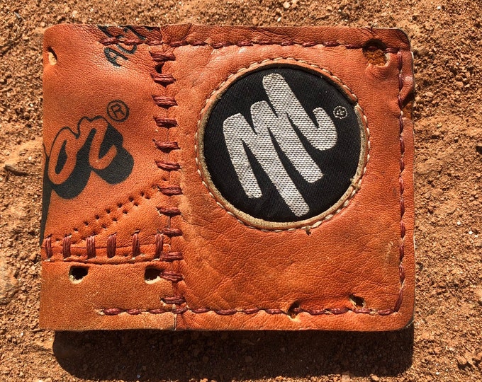 Reclaimed Leather Baseball Glove Wallet - Etsy