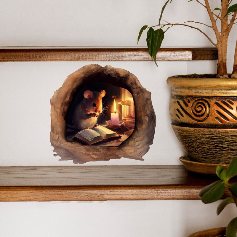 Mouse Hole Decal - Etsy