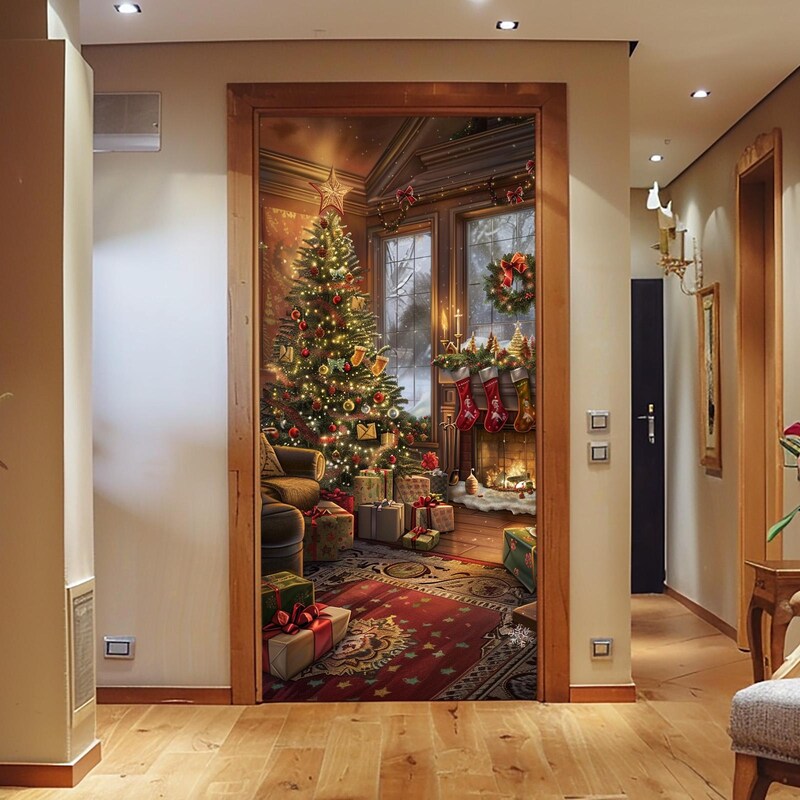 Christmas Door Decal - Etsy