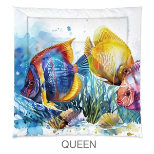 Tropical Fish All Seasons Lightweight Comforter With Watercolor Art ...