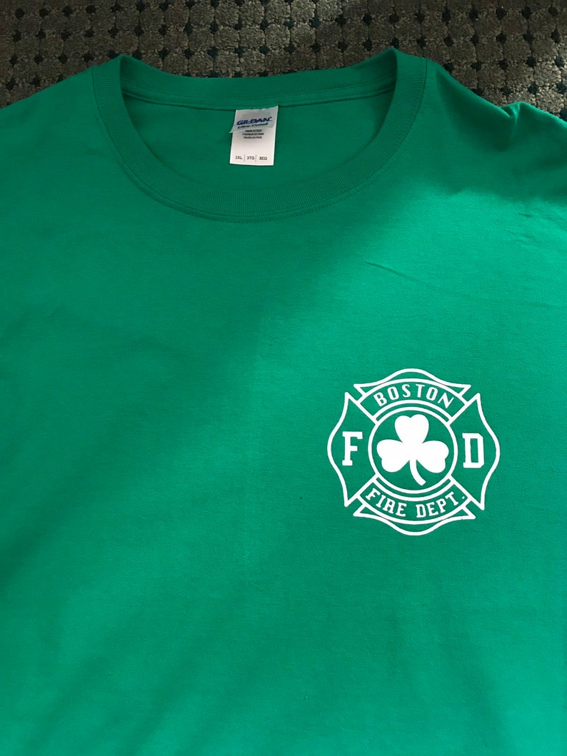 Boston Fire Department St. Patrick's Day T-shirt | Etsy