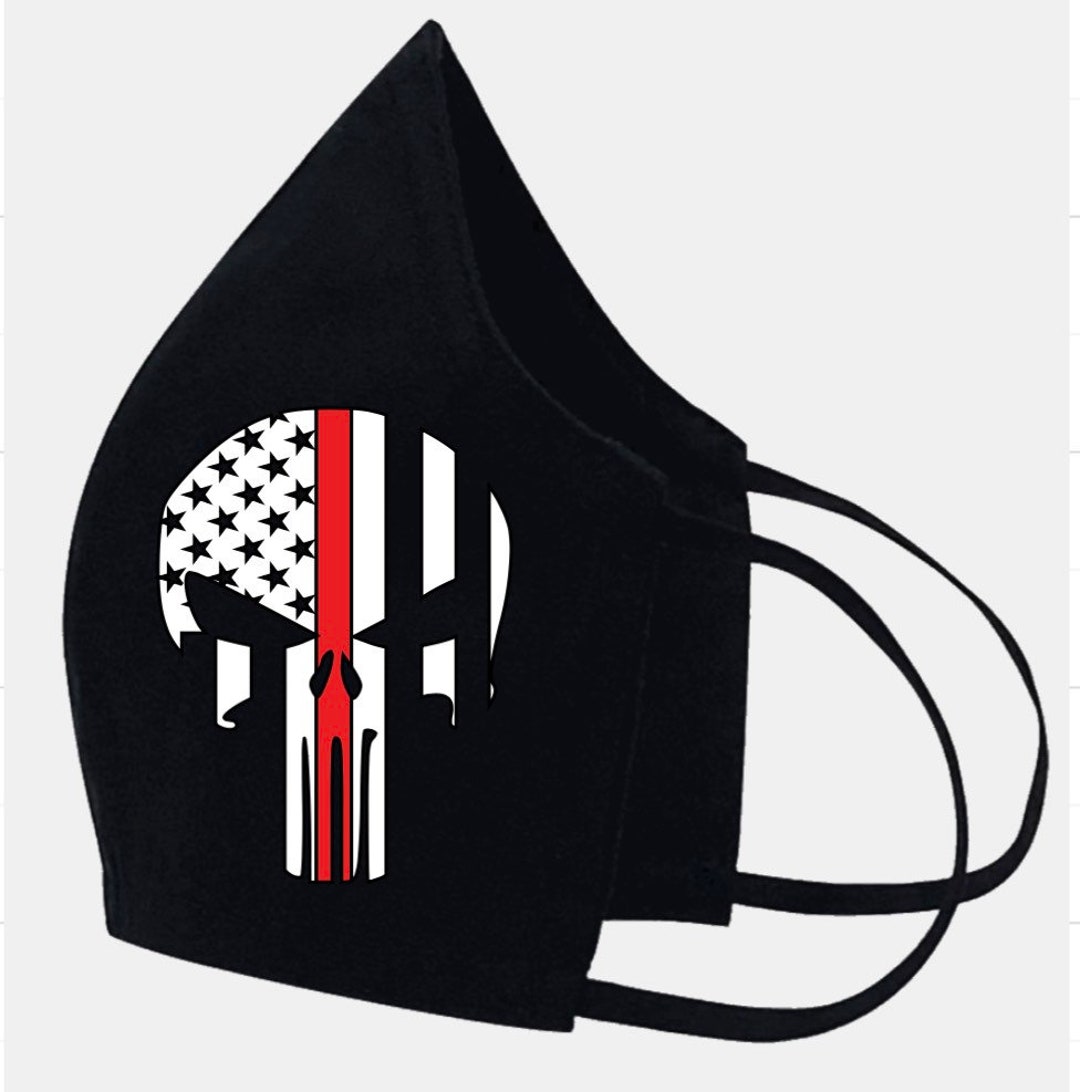 Custom Made to Order Punisher Thin Red Line Firefighter Face Mask - Etsy