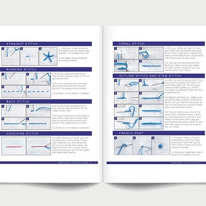 Hand Embroidery Stitches Guide PDF Download, How to Stitch Book DIY ...