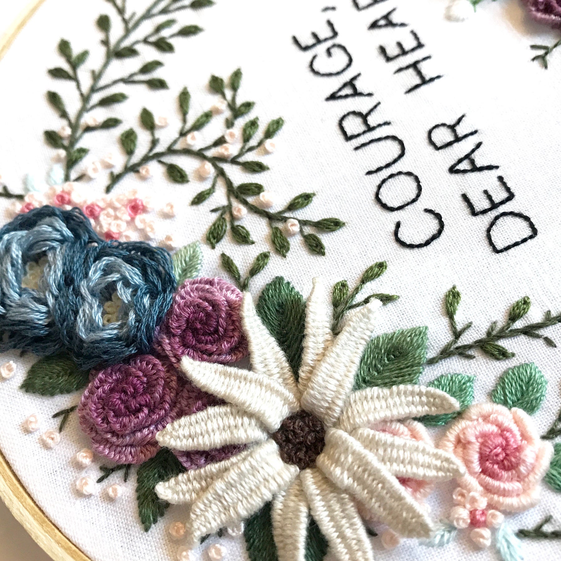 Hand Embroidery Pattern PDF Floral Embroidery Design Flower - Etsy