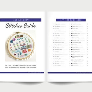 Hand Embroidery Stitches Guide PDF Download, How to Stitch Book DIY ...