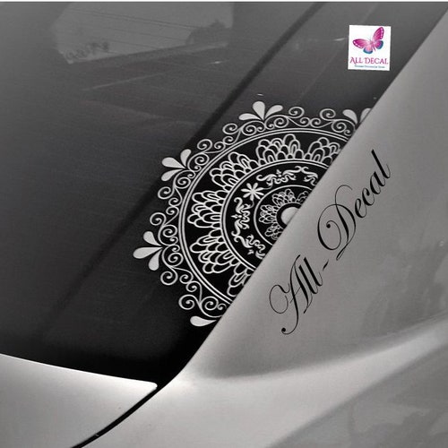 Mandala Car Decal Mandala Sticker Half Mandala Mandala - Etsy