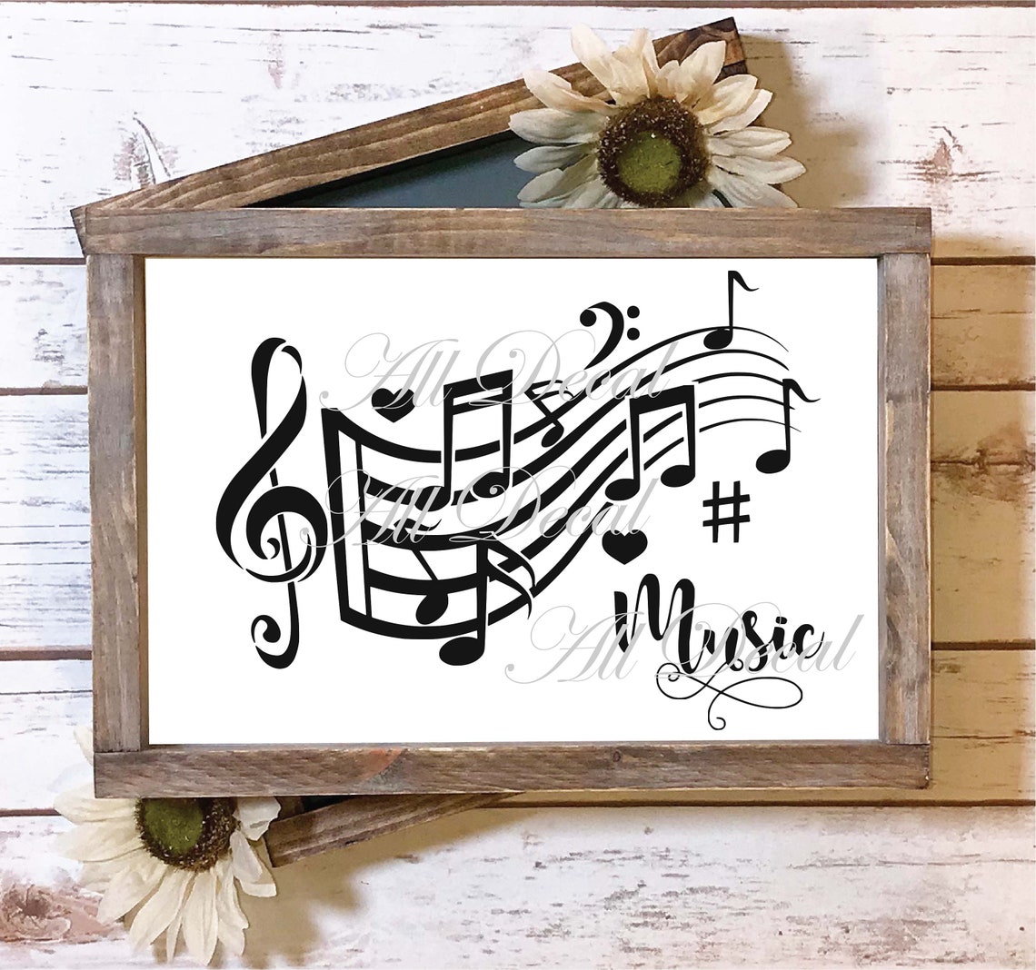 Music Notes SVG File Music SVG Designs Cut Files for - Etsy