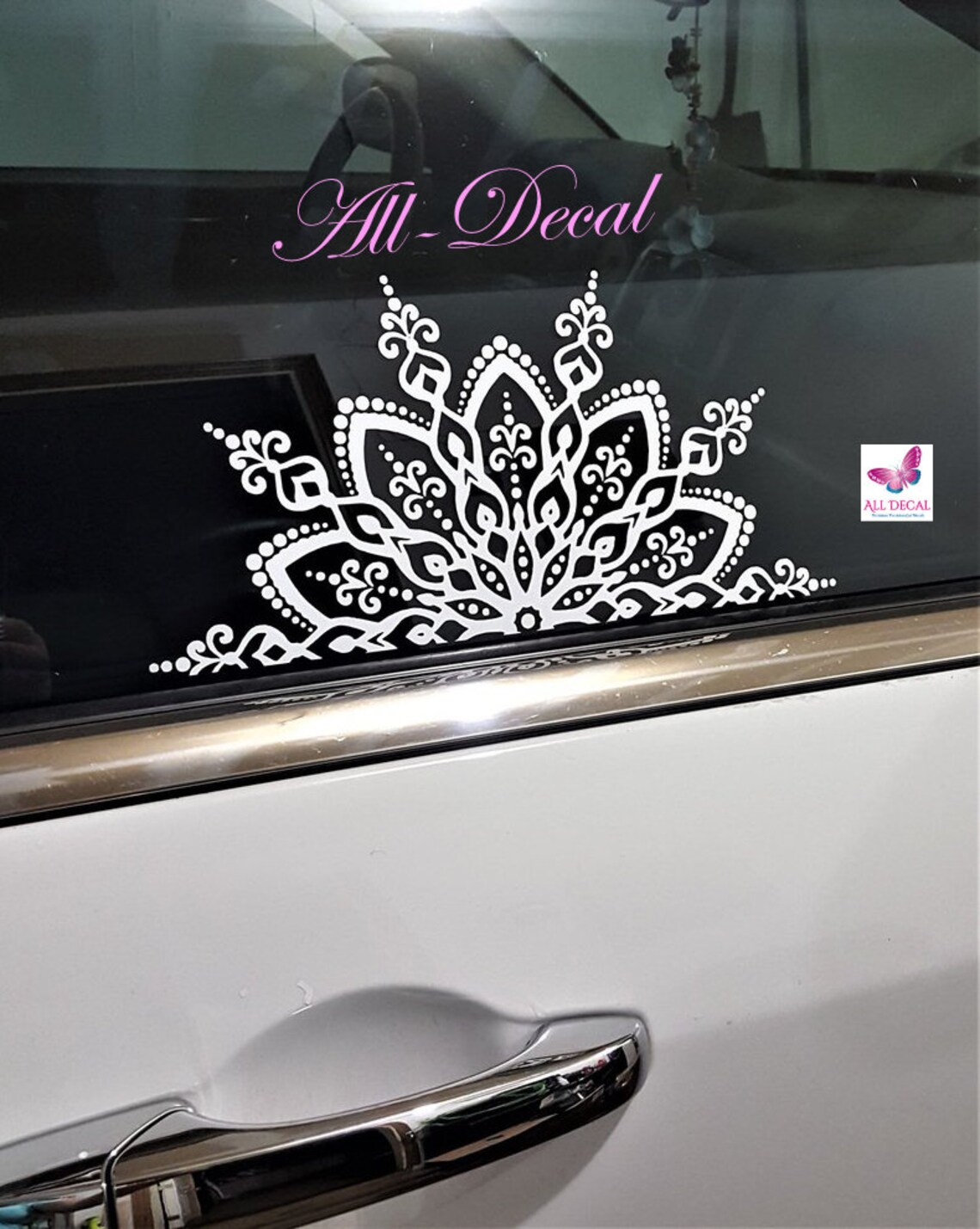 Mandala Car Decal | Mandala Sticker | Half Mandala | Mandala Vinyl ...