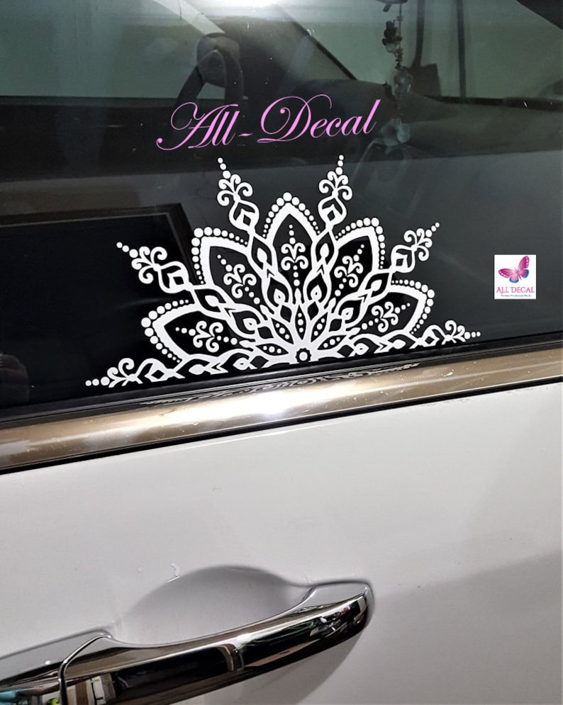 Mandala Car Decal | Mandala Sticker | Half Mandala | Mandala Vinyl ...