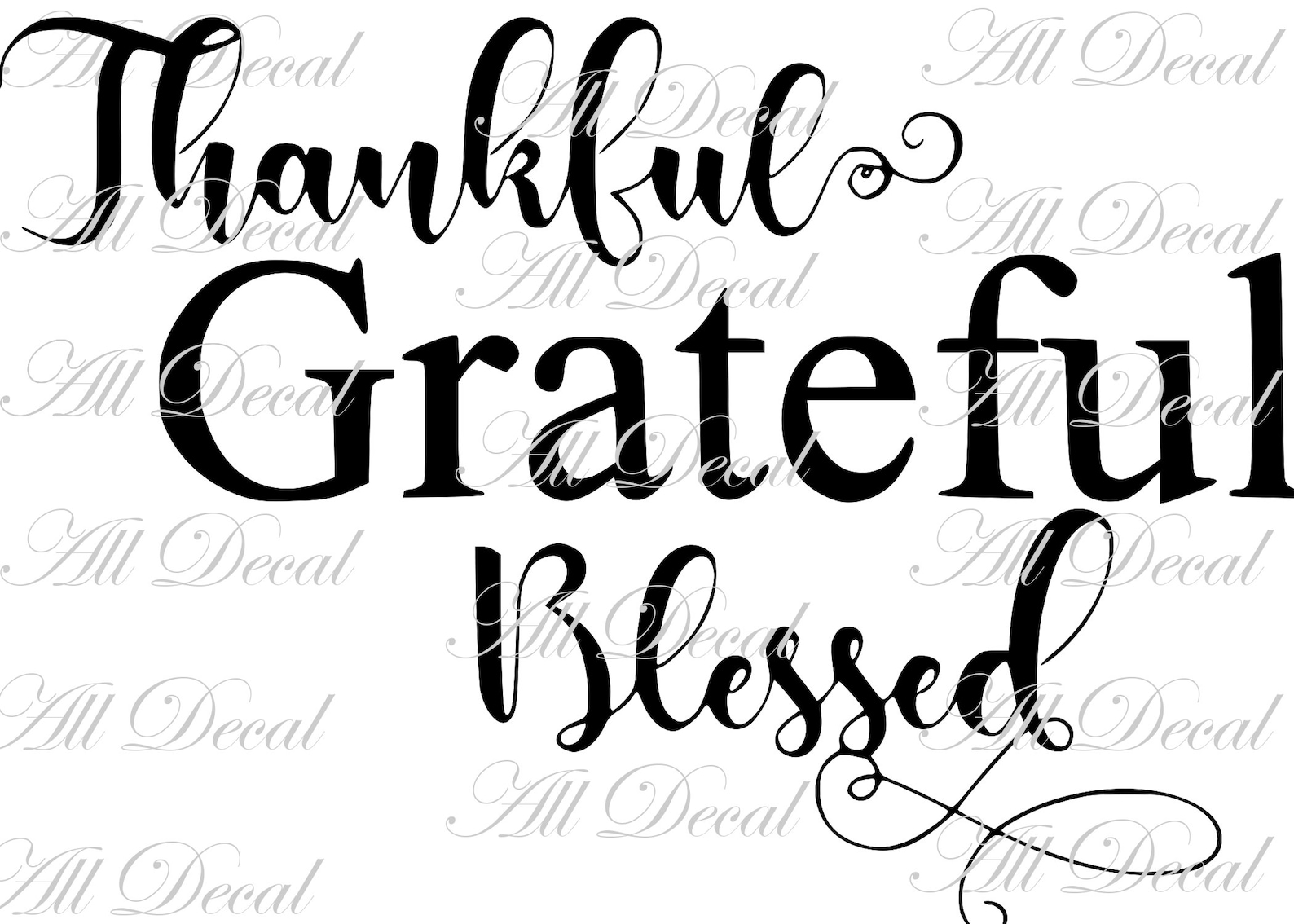 Thankful Grateful Blessed SVG | Fall Decor Cut File (digital Download ...
