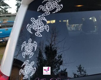 Turtle Family Car Decal - Etsy