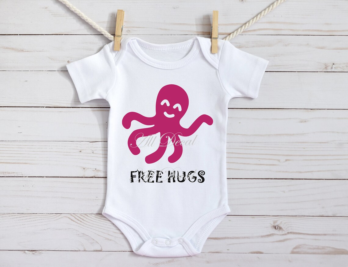 Free Hugs Octopus SVG File | Onsie SVG Designs | Cut Files for Cameo ...