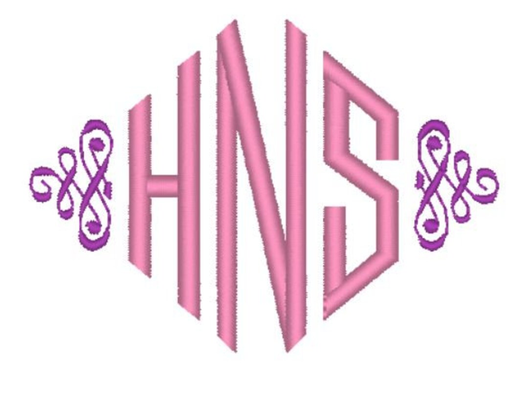 Custom Embroidery Monogram Digitizing – Diamond 2 (personal Use Only ...