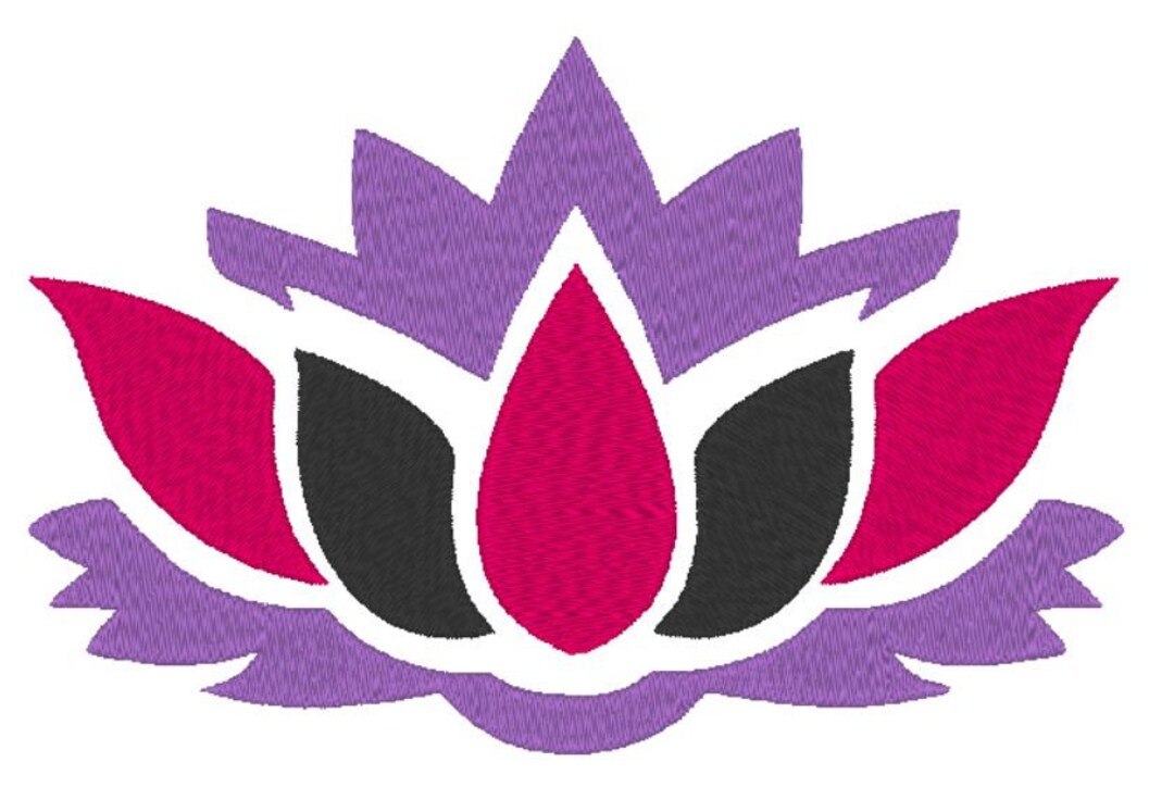 Lotus Flower PES File | Digital Embroidery Design Download | Instant ...