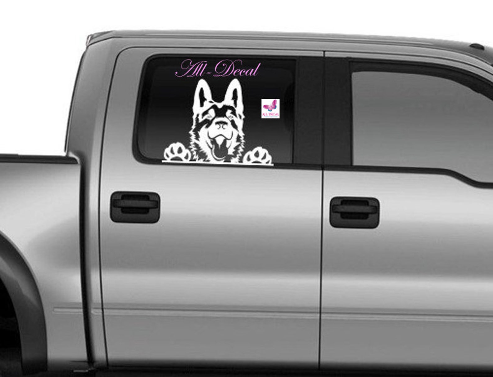 German Shepherd Peeking Car Decal | Dog Breed Vinyl Sticker - Etsy
