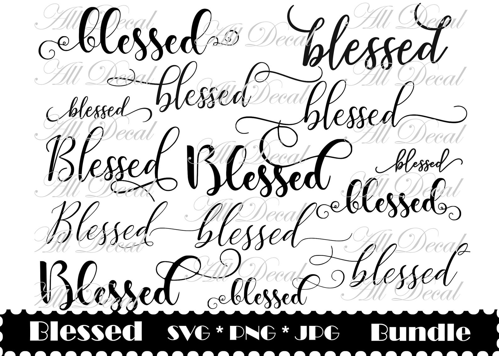 SVG Blessed Bundle | Quotes SVG Bundle | Cut Files for Cameo, Circuit ...
