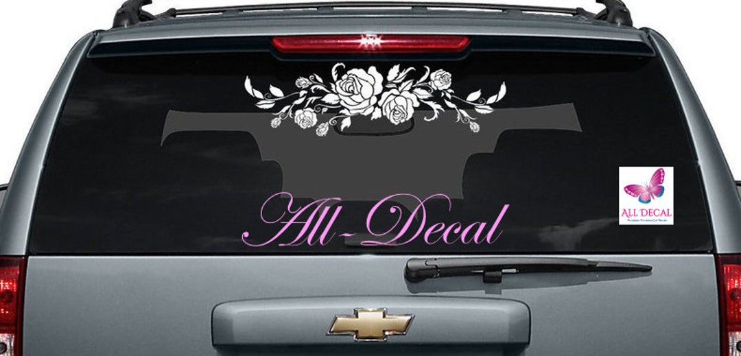 Rose Car Decal | Flower Car Stickers | Decorative Car Decals | Flower ...