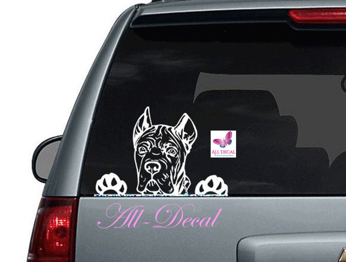 Cane Corso Peeking Car Decal Dog Decal Pet Decal | Etsy