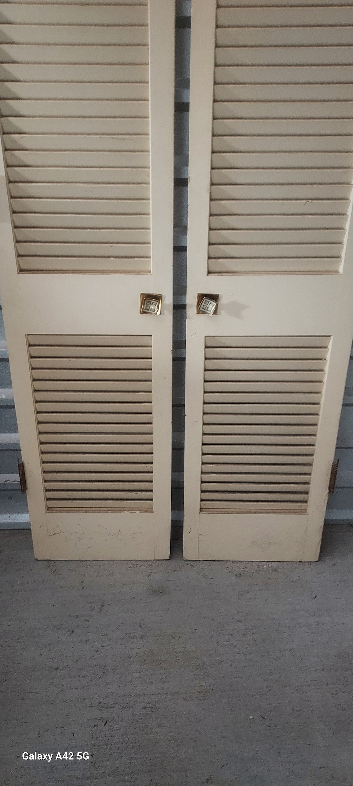 Vintage Louvered Shutter Doors: Japanese Modern MCM Architectural ...