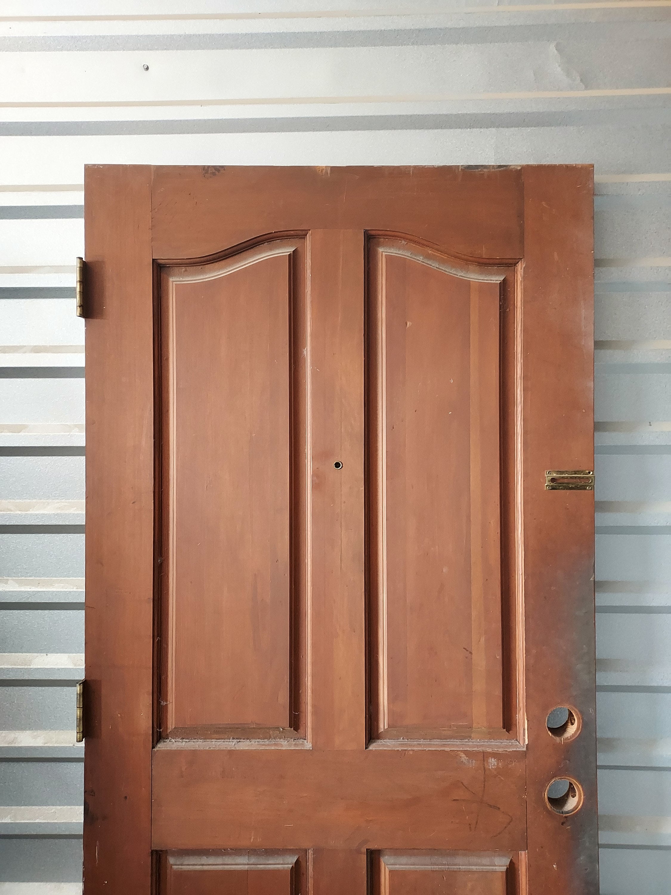 1960's Vintage Mid Century Carved Wooden 4 Paneled Exterior Front Entry ...