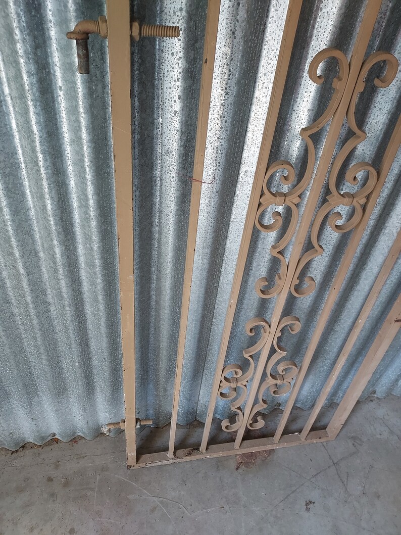 Old Reclaimed Vintage Decorative Iron Steel Garden Gate, Bar Gate ...