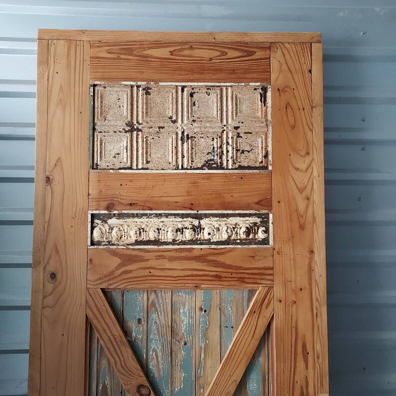 Custom Rustic Farmhouse Wood Crossbuck Door, Half X Barn Door, Old ...