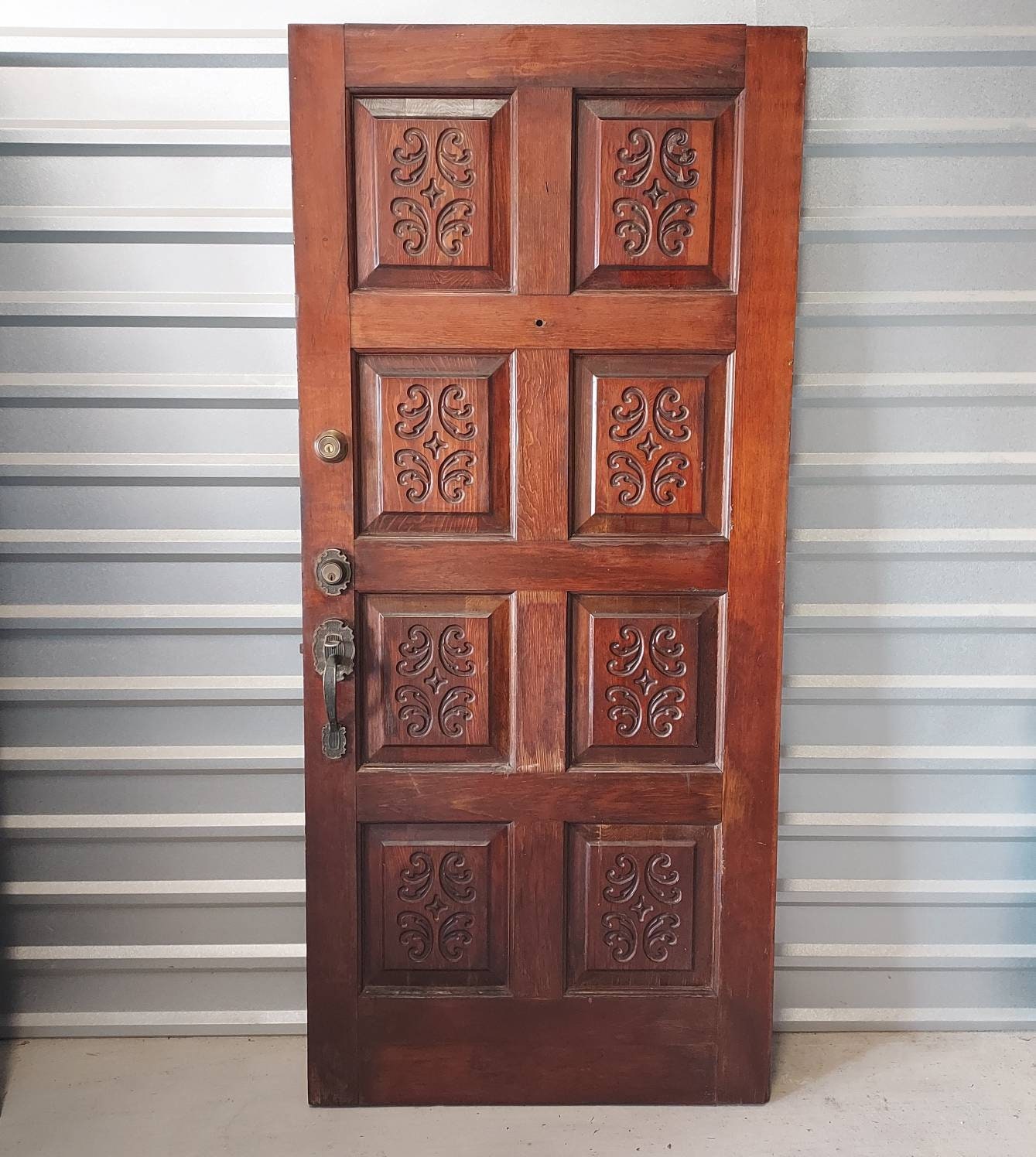 Wood Front Door Mcm - Etsy