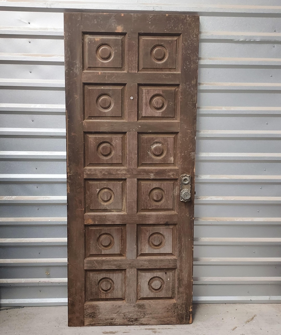 Vintage 1960s Spanish Style Carved Wood Entry Door: Architectural ...