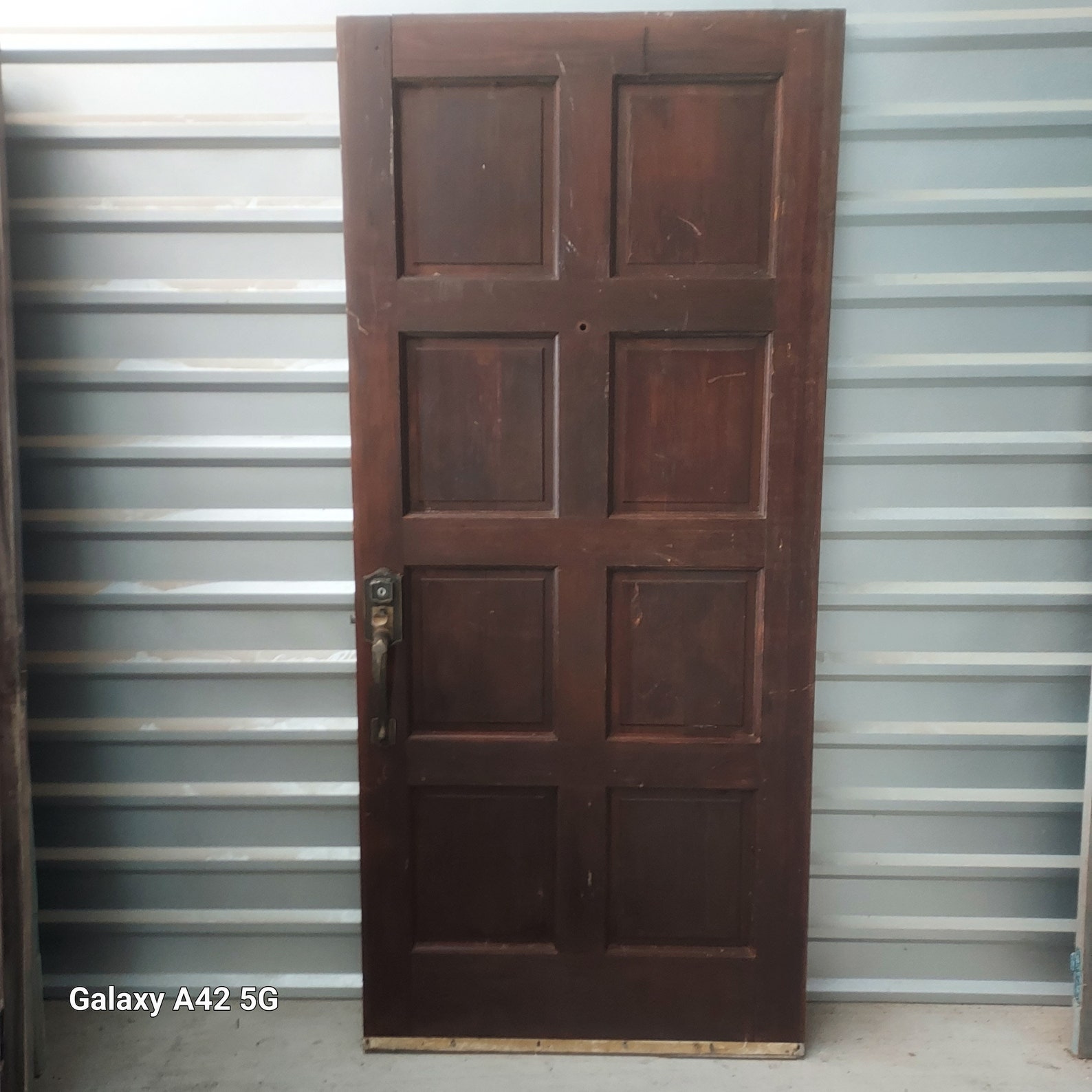 Vintage Front Entry Door, Old Reclaimed Mid Century 8 Panel Spanish ...