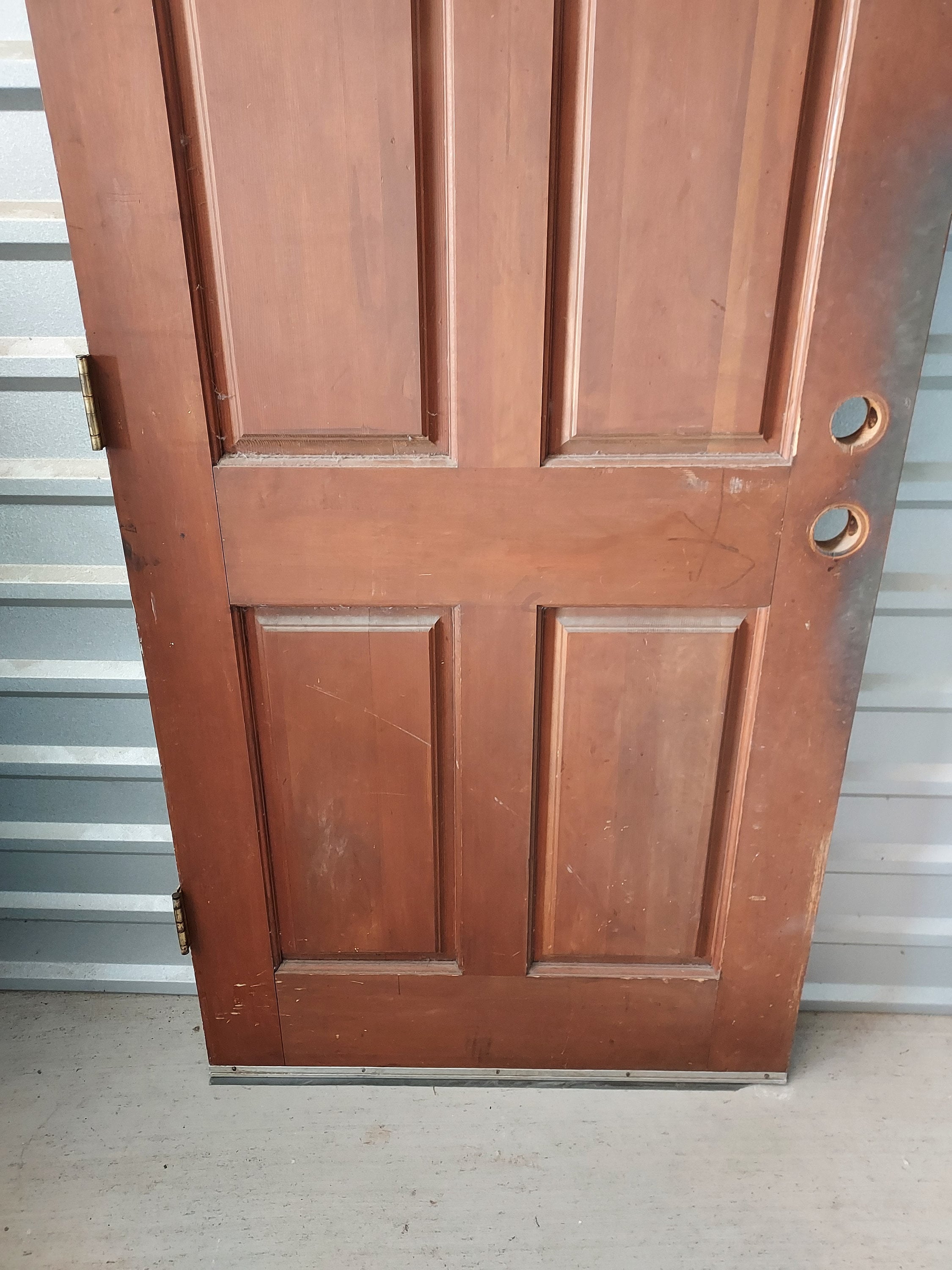 1960's Vintage Mid Century Carved Wooden 4 Paneled Exterior Front Entry ...