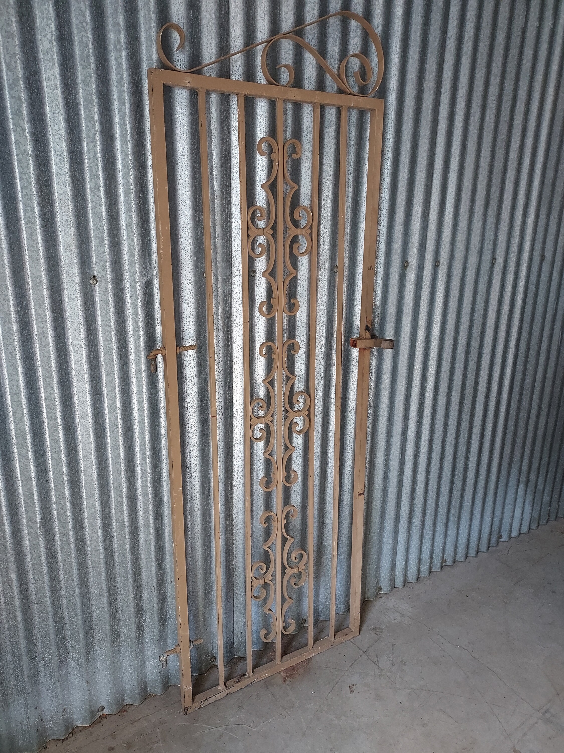 Old Reclaimed Vintage Decorative Iron Steel Garden Gate, Bar Gate ...