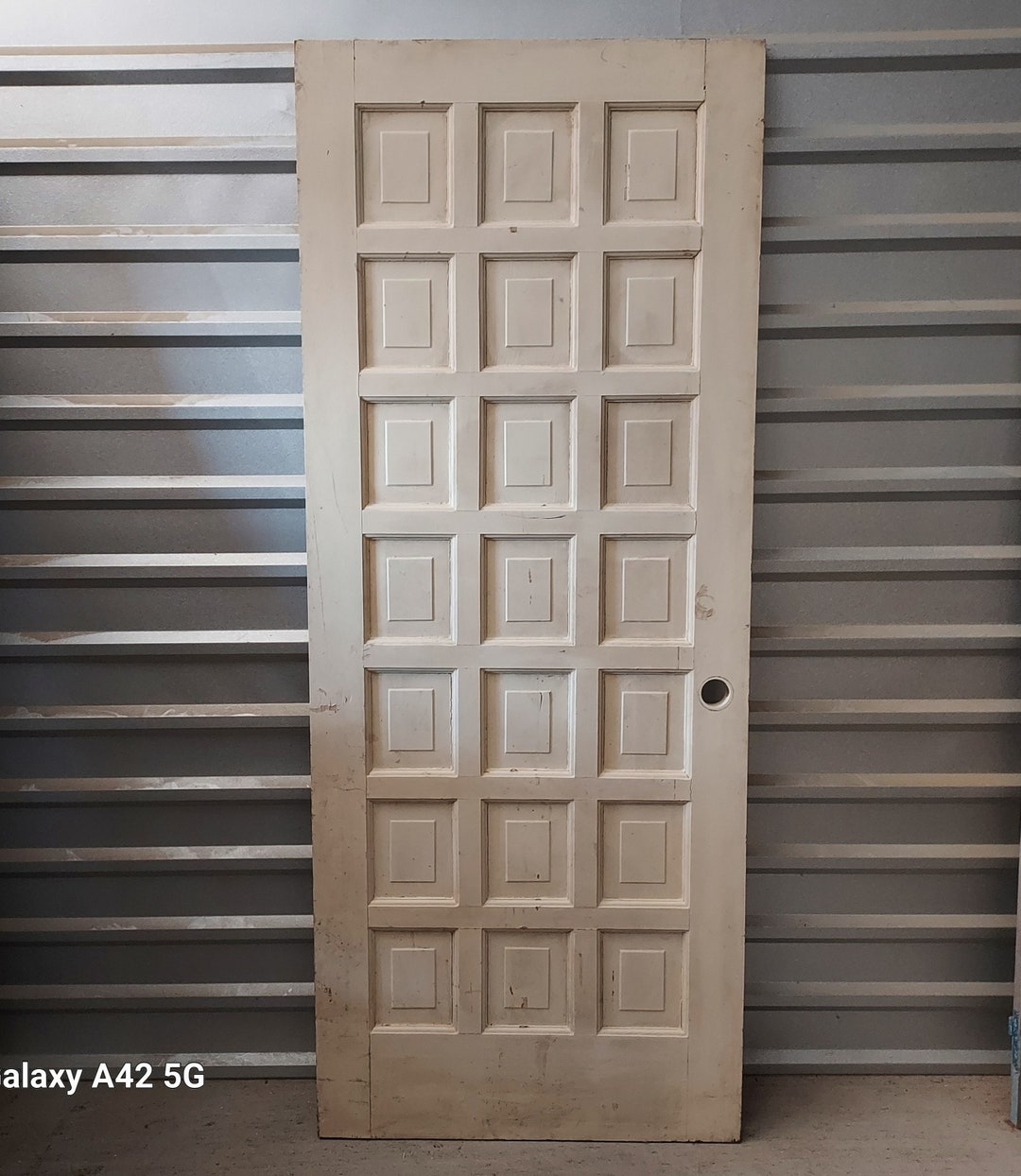 Vintage Mid Century Spanish Style Interior Door, Old Reclaimed 21 Panel ...