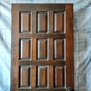 Old Reclaimed Vintage Mid Century 15 Panel Spanish Style Solid Wood ...