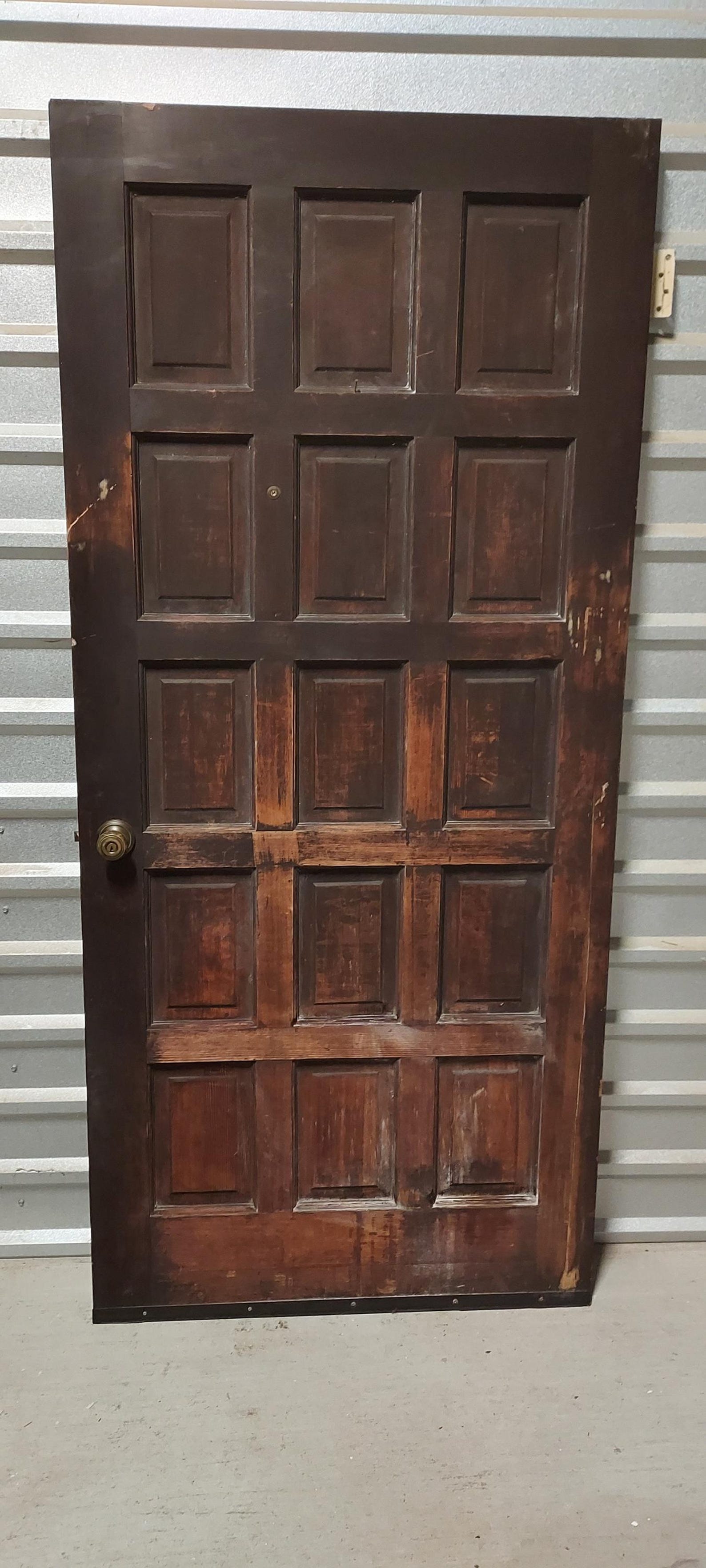 Old 1972 Vintage Front Entry Door, Mid Century 15 Panel Spanish Style ...
