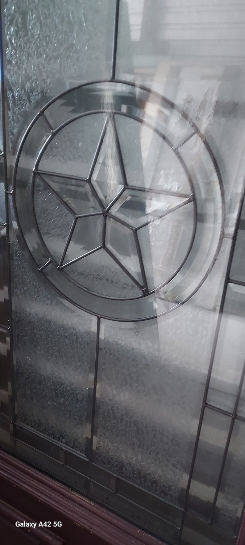 Arch Lite Star Leaded Glass Solid Wood Exterior Front Entry Mahogany ...