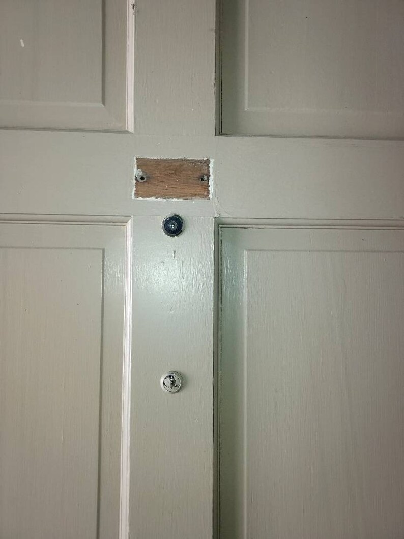 Vintage Front Entry Door, Recessed 6 Panel Solid Wood Hotel Door With ...