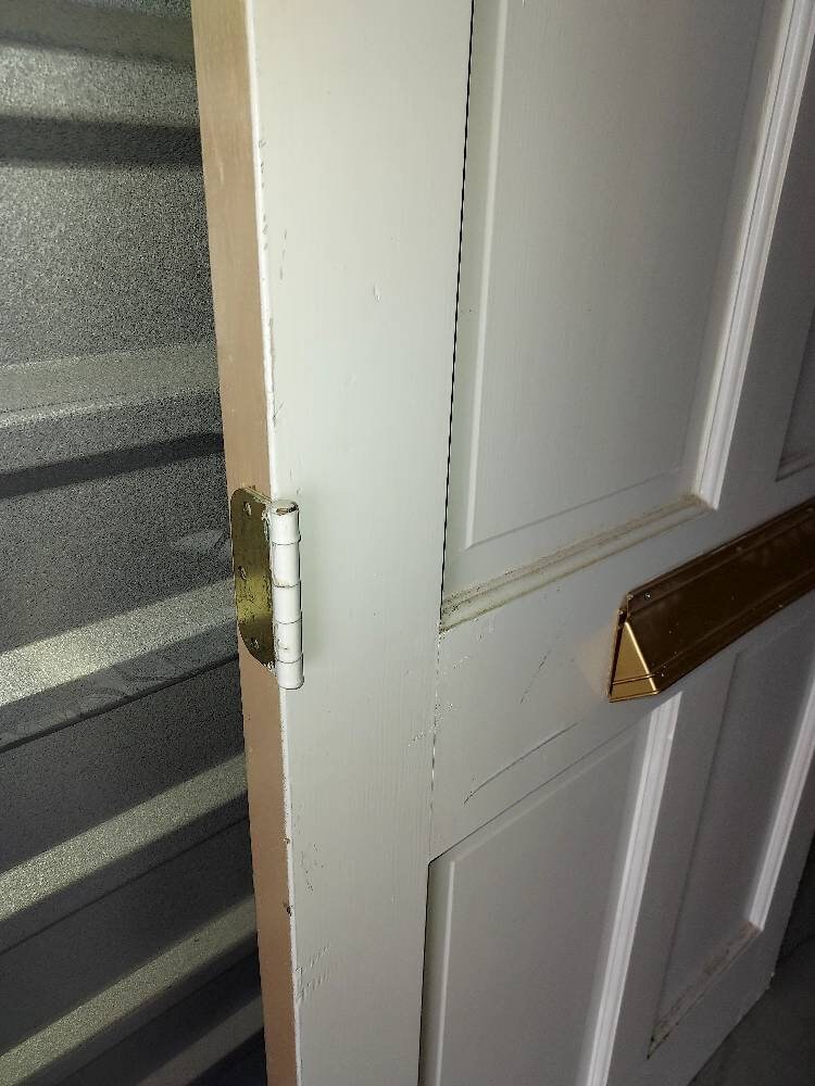 Vintage Front Entry Door, Recessed 6 Panel Solid Wood Hotel Door With ...