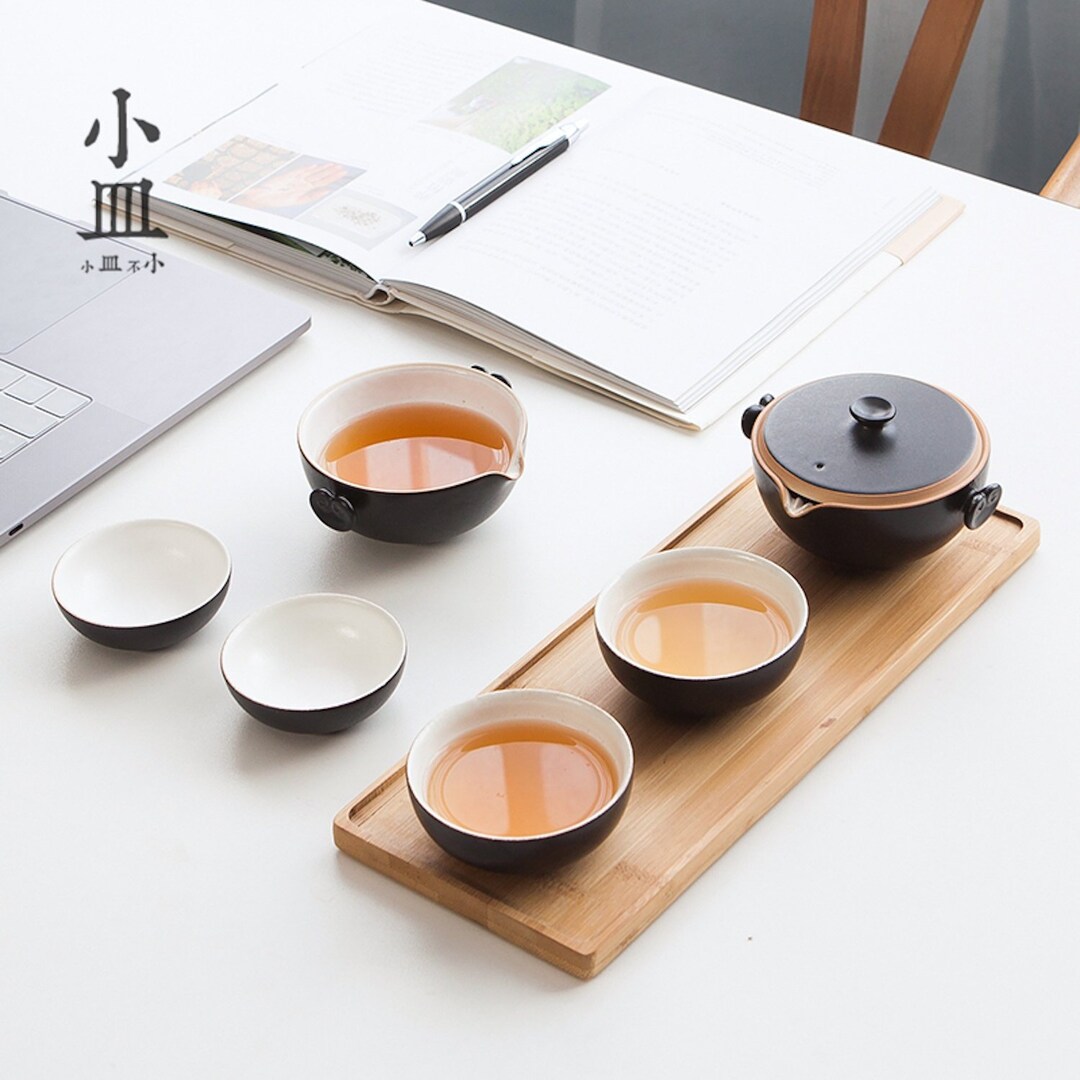 Ceramics Portable Stacked Tea Set With FREE Pocket, Dad Mom Gift ...