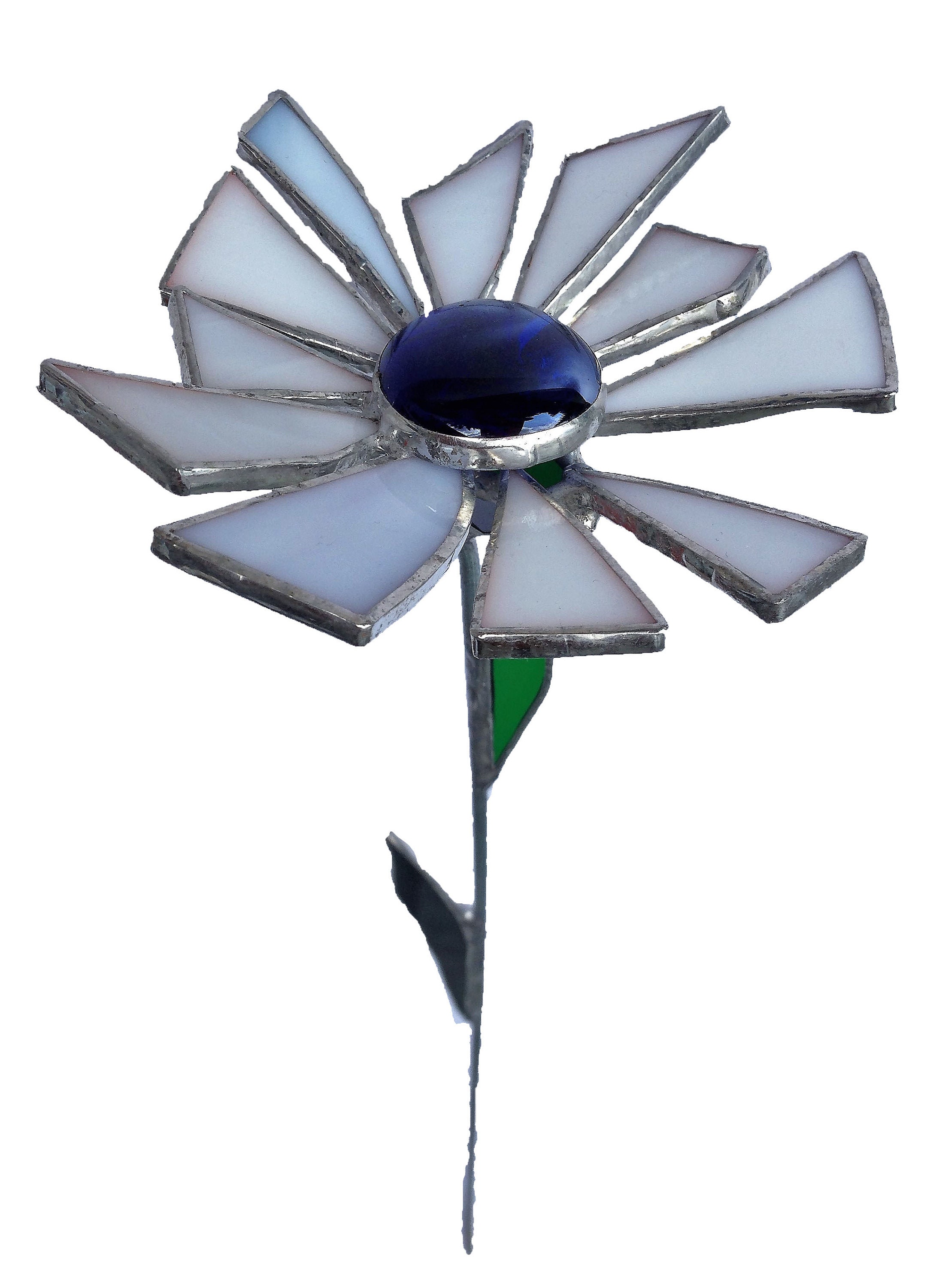 Flower Glass Garden Plug Chamomile Tiffany Glass - Etsy UK