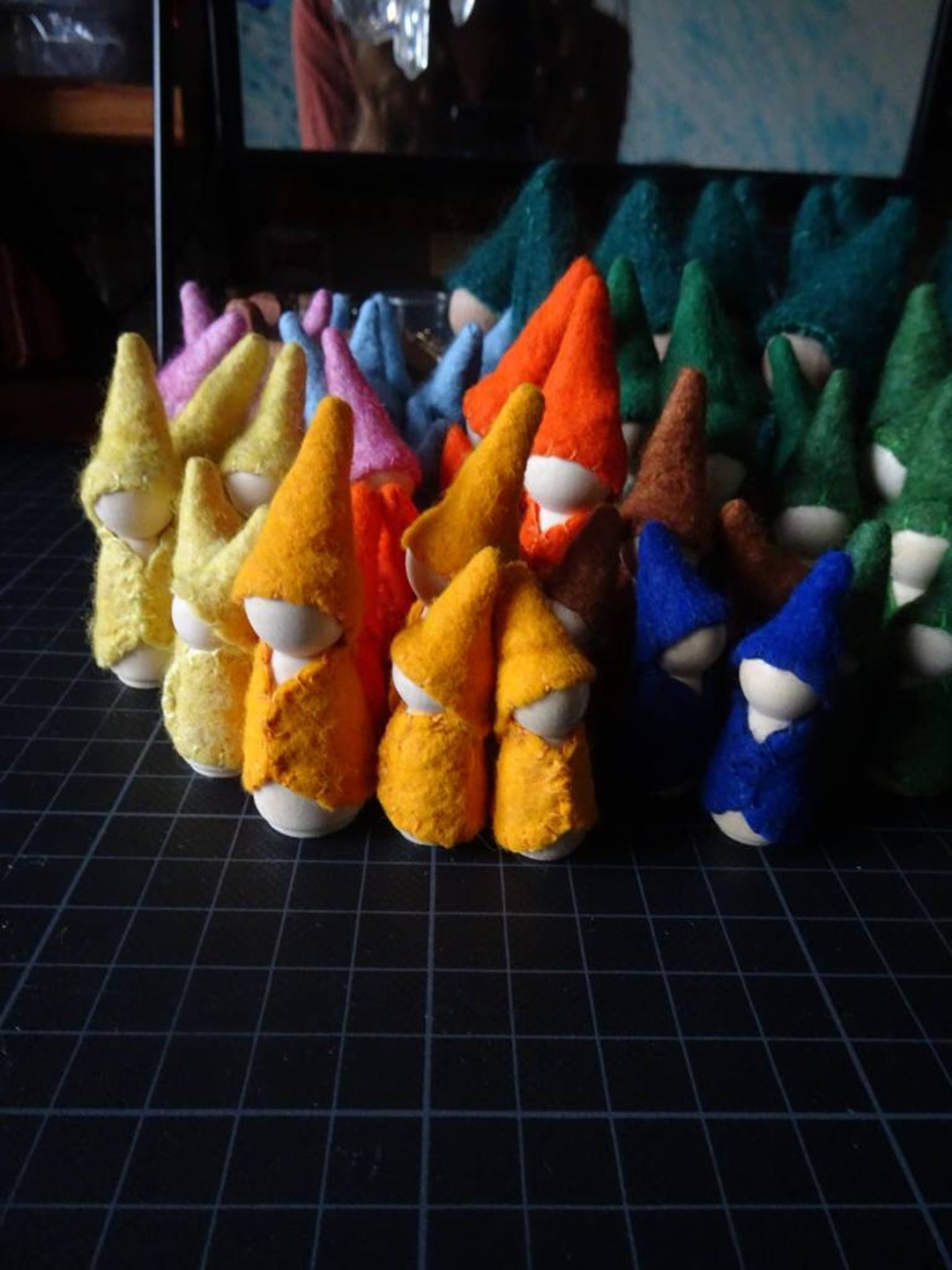 Handcrafted Handmade Maple Wood Gnomes: Wool Felt Waldorf Decor - Etsy