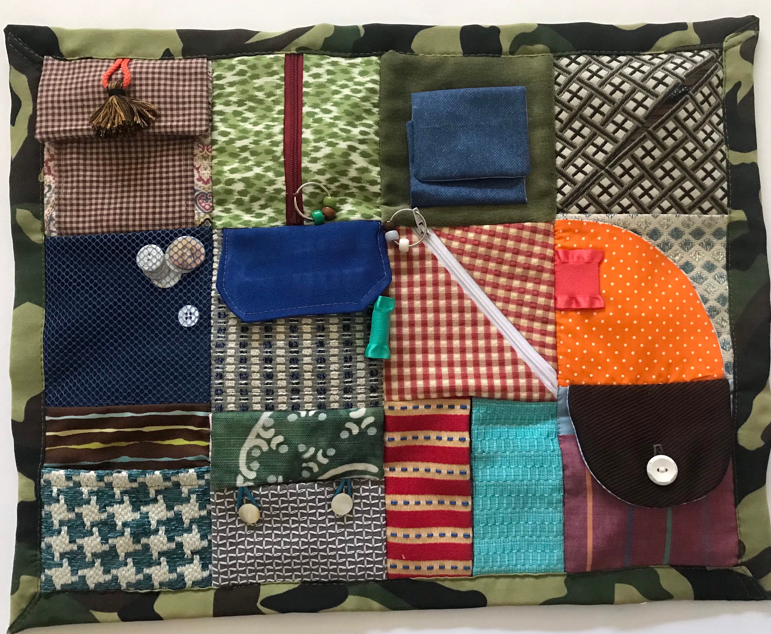 Busy Fidget Quilt, Activity Mat, Alzheimer's, Dementia, Autism, Special ...