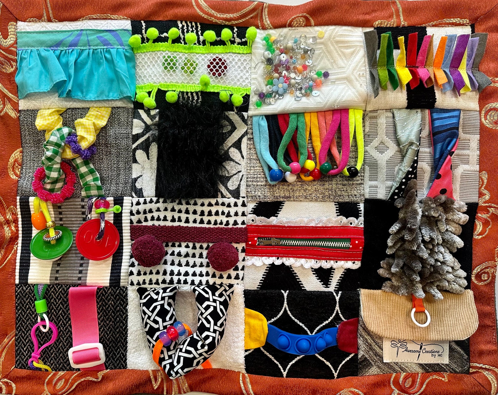 Busy Fidget Quilt, Activity Mat, Alzheimer's, Dementia, Autism, Special ...