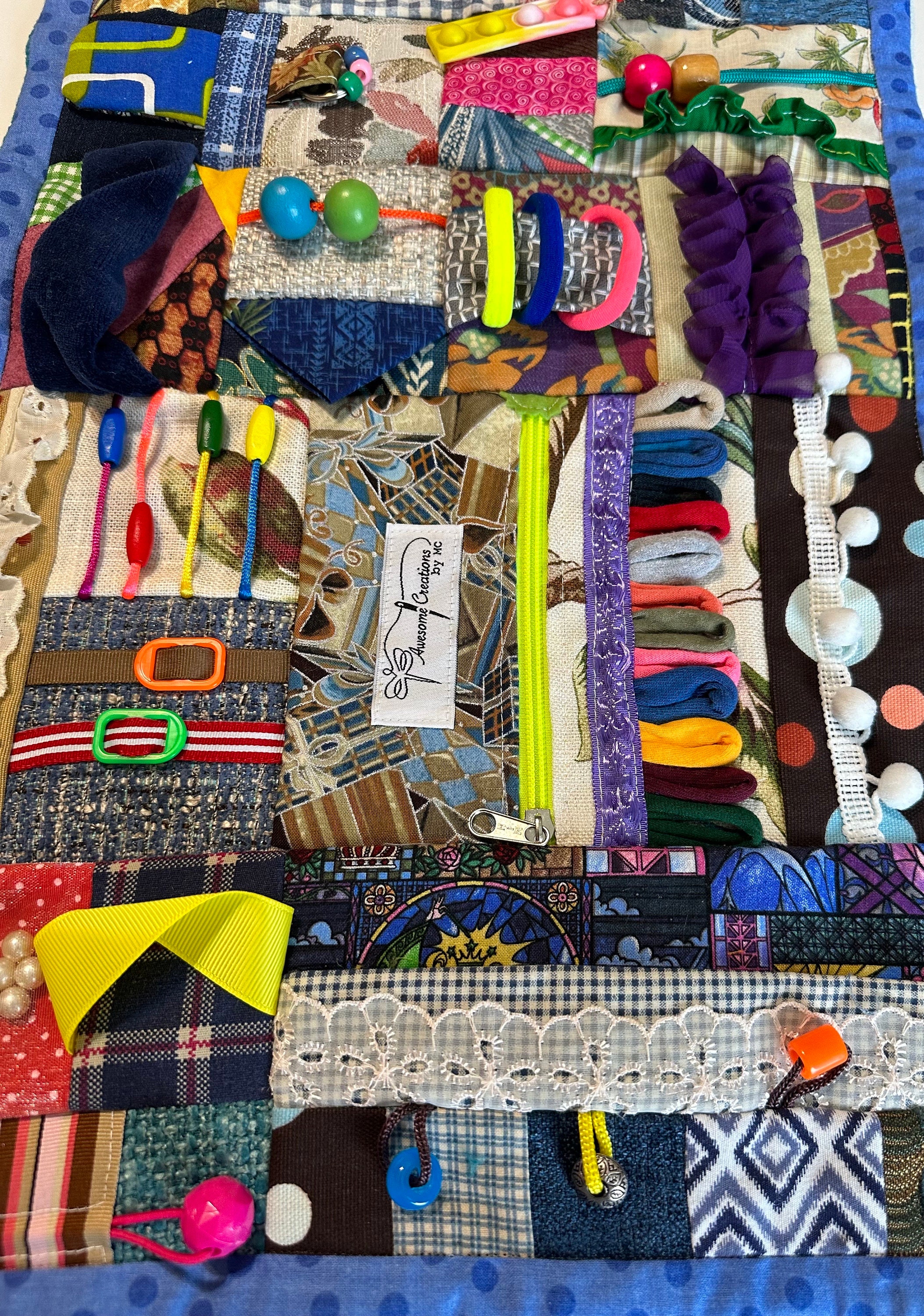 Busy Fidget Quilt, Activity Mat, Alzheimer's, Dementia, Autism, Special ...