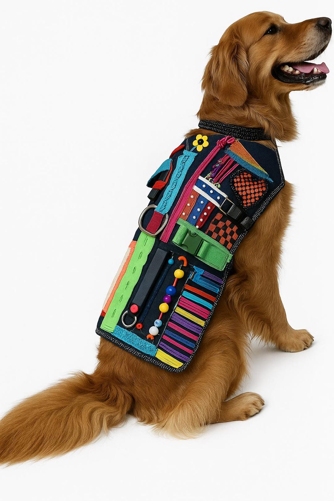 Sensory Fidget Dog Vest, Therapy Dog, OT, Autism, Special Needs ...