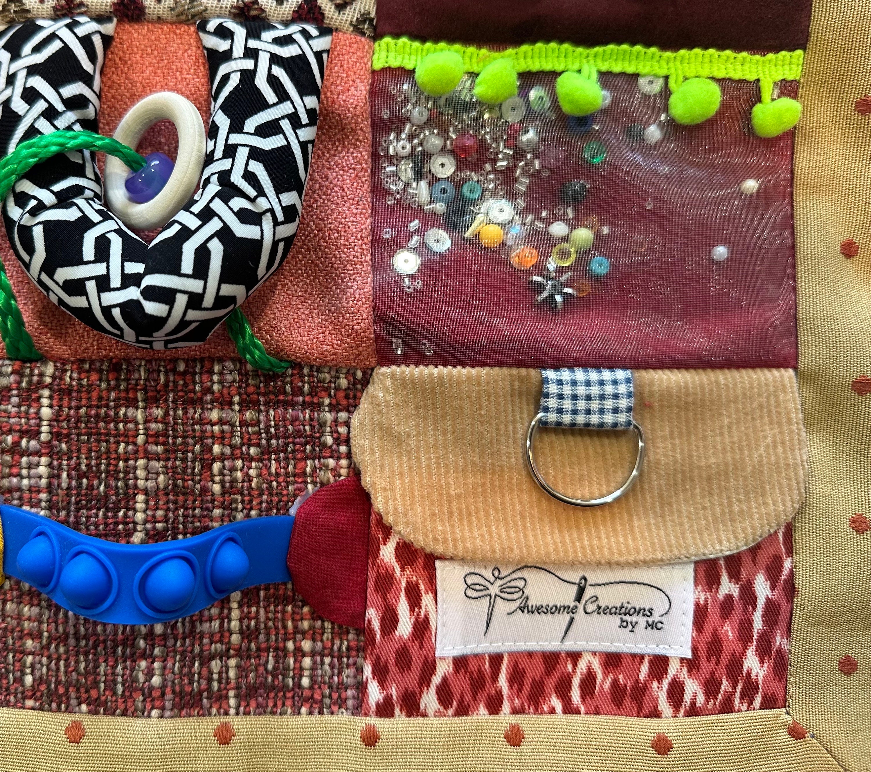 Busy Fidget Quilt, Activity Mat, Alzheimer's, Dementia, Autism, Special ...