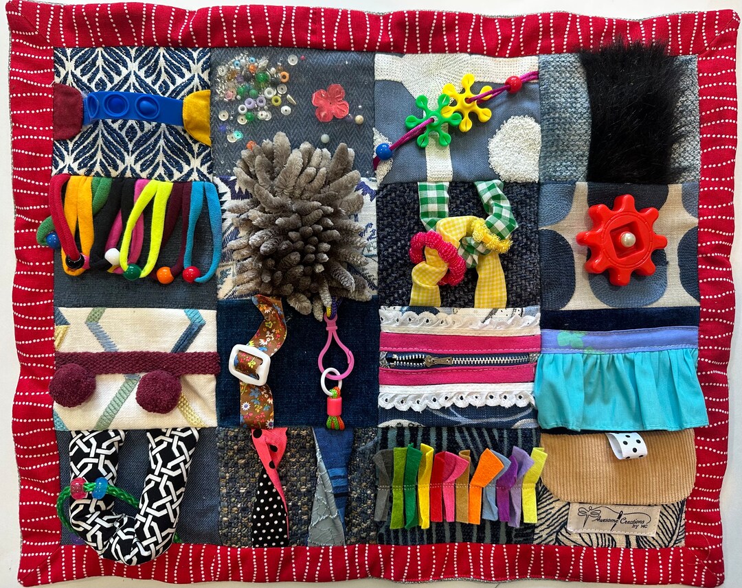 Busy Fidget Quilt, Activity Mat, Alzheimer's, Dementia, Autism, Special ...